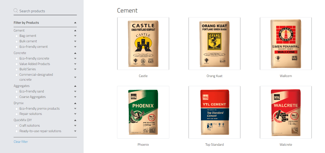 YTL Cement | Product Listing